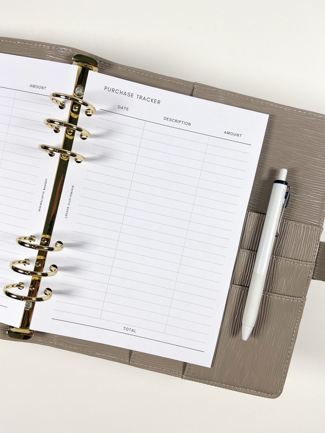 Purchase Tracker Inserts | A5 Size | Budgeting Stationery | Minimal ...