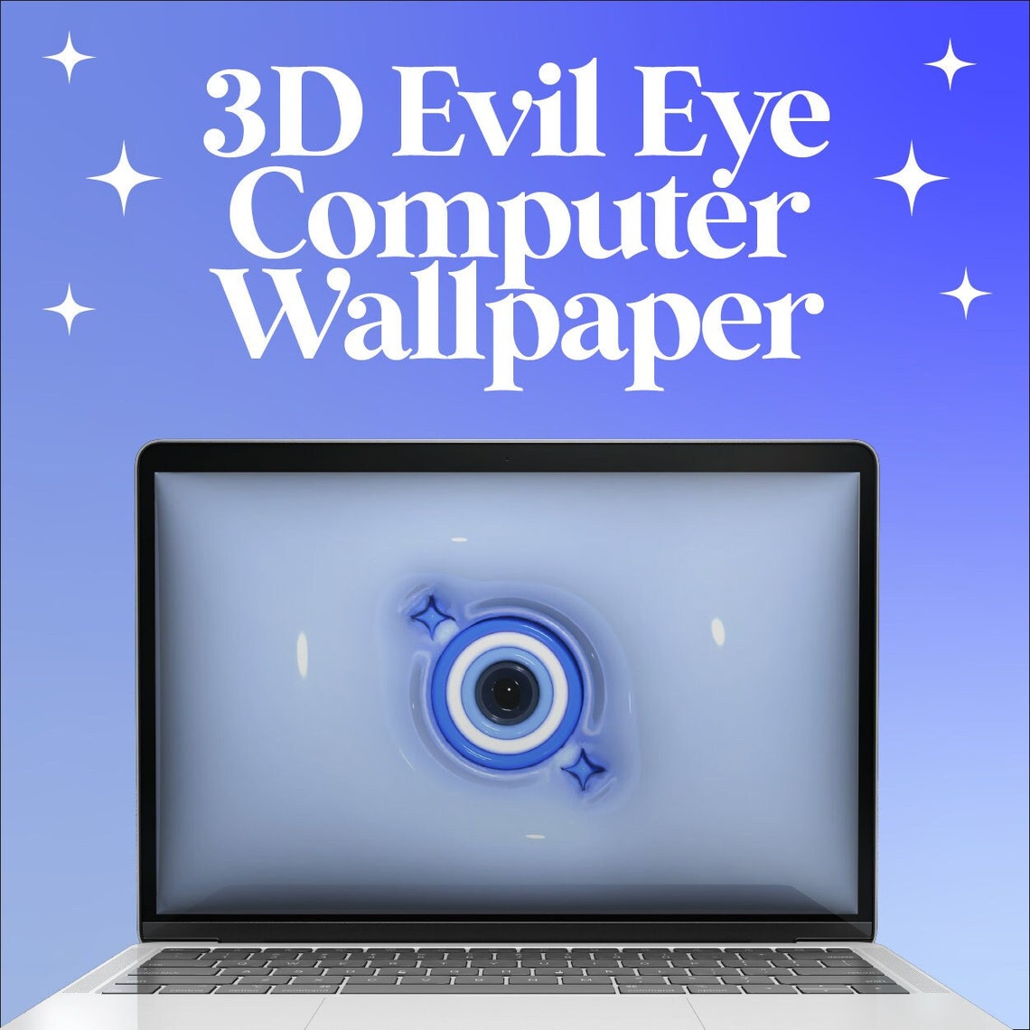 3D EVIL EYE Wallpaper for Laptop Pillow Wallpaper Macbook - Etsy Canada