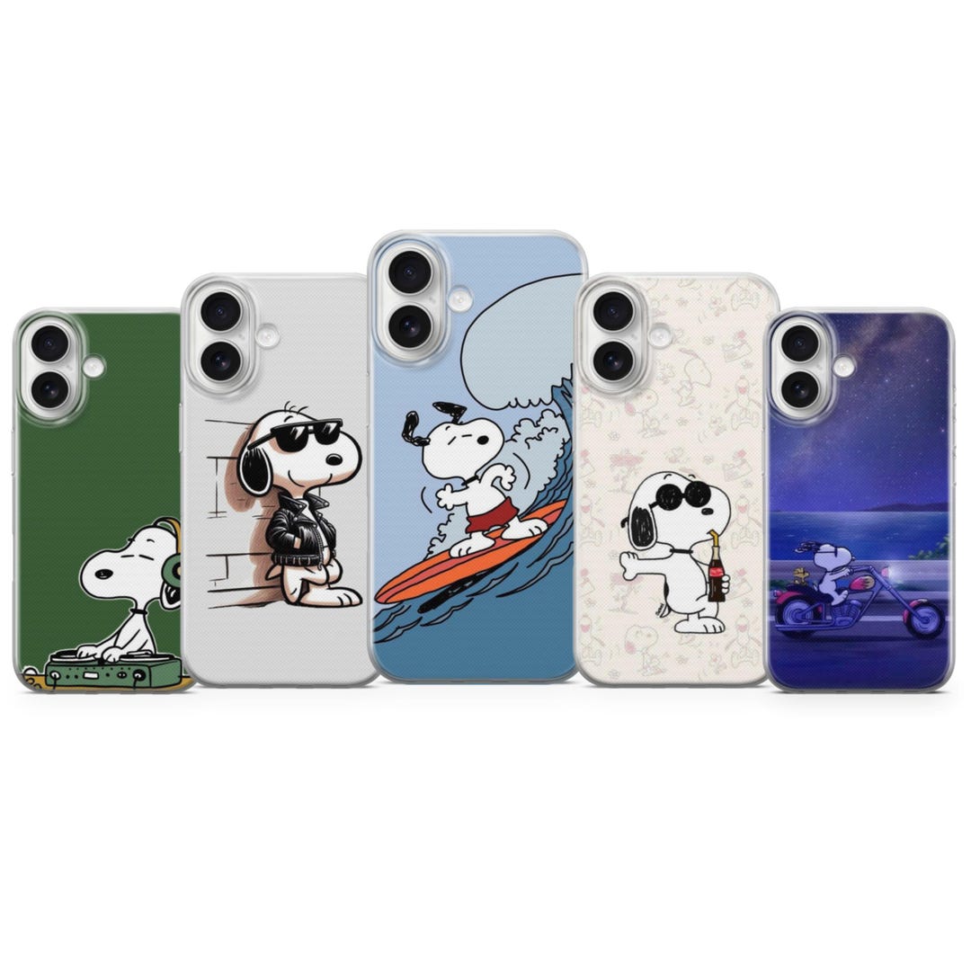 Cool Snoopy Phone Case Cartoon Art Cover for iPhone 17 Pro Max 16e 15 ...