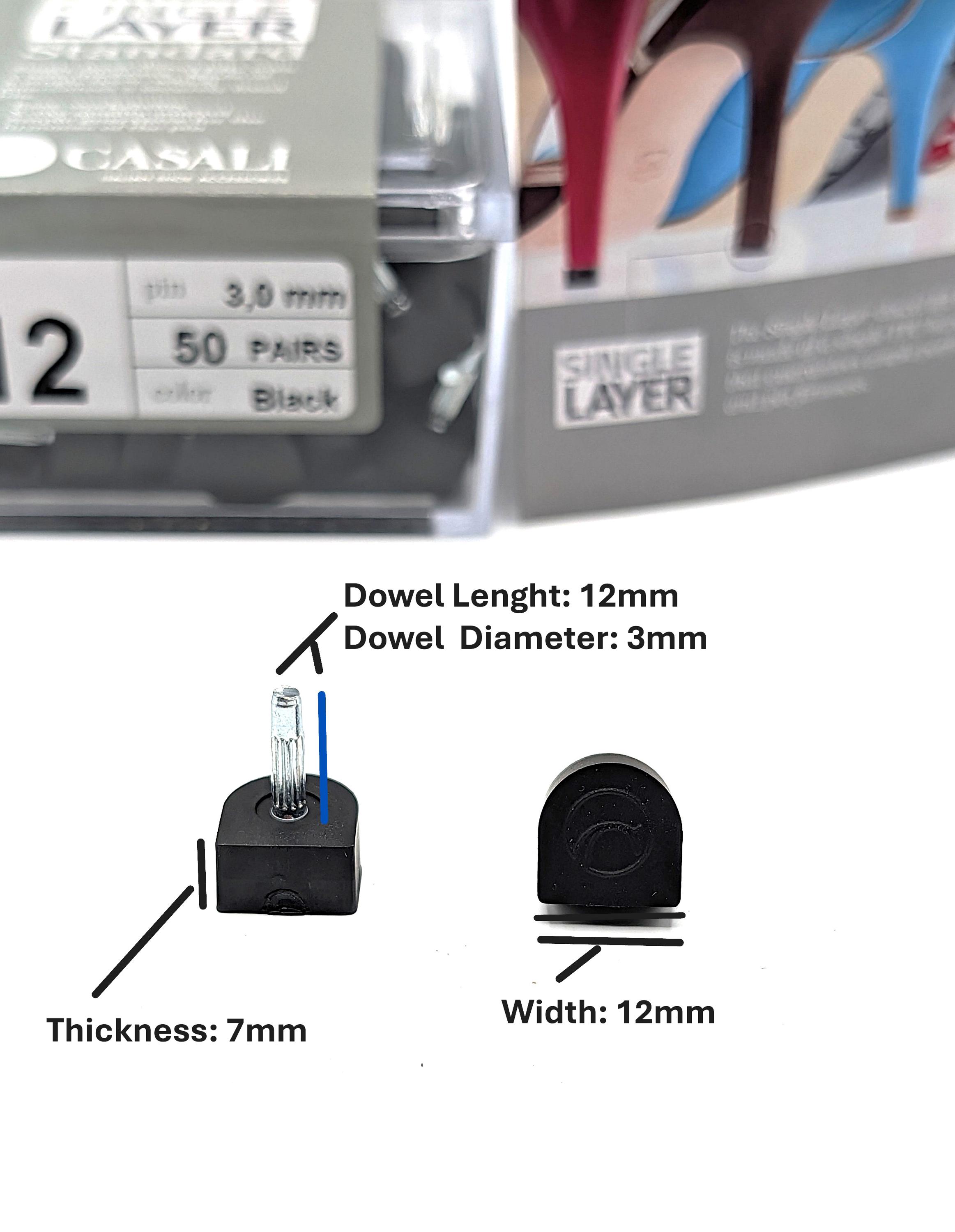 Casali High Heel Tips: Single Layer Tip Replacement / 3.0mm Dowel ...
