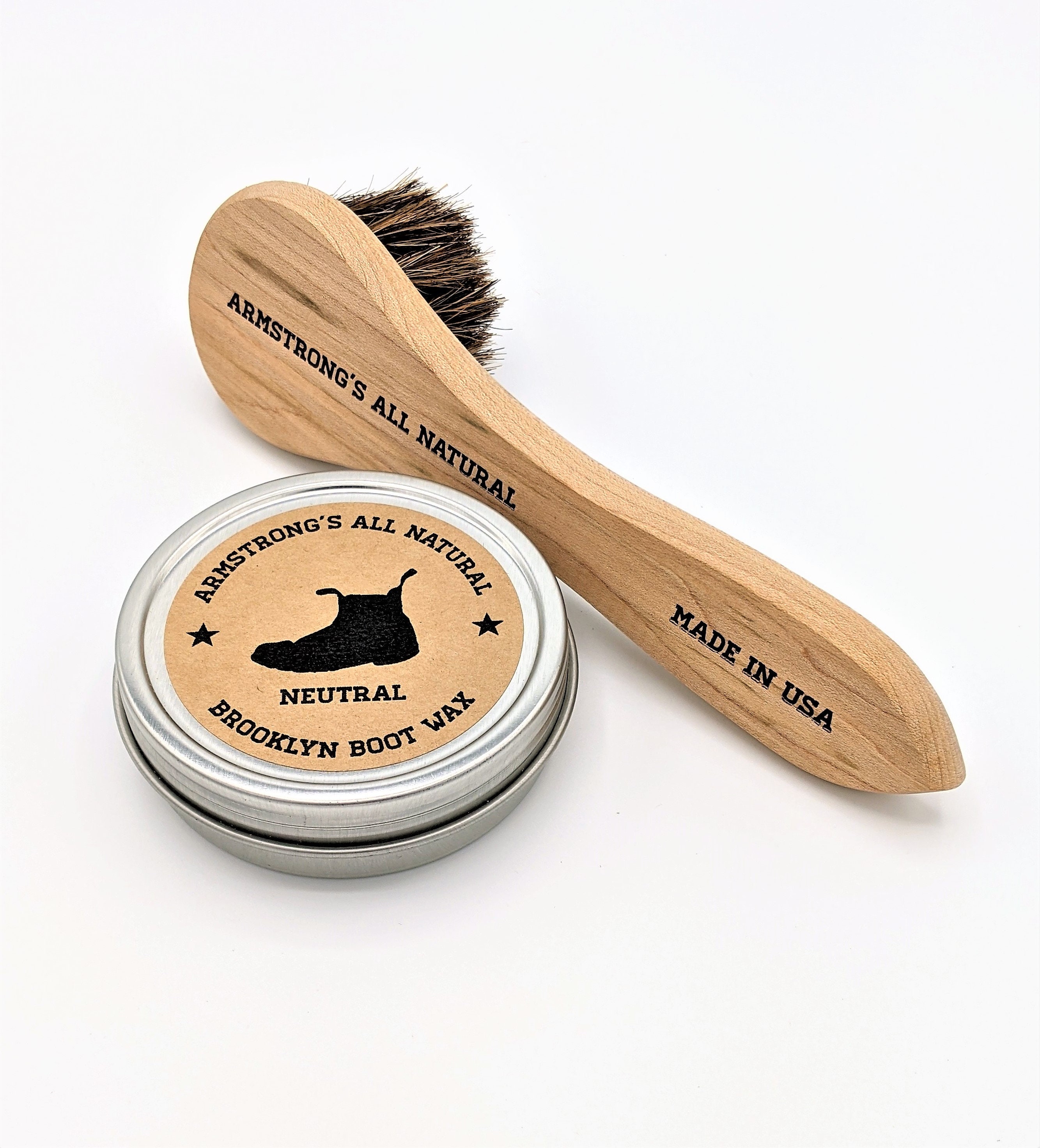 Brooklyn Shoe/boot Wax 2oz. ARMSTRONG'S ALL NATURAL / Shoe | Etsy