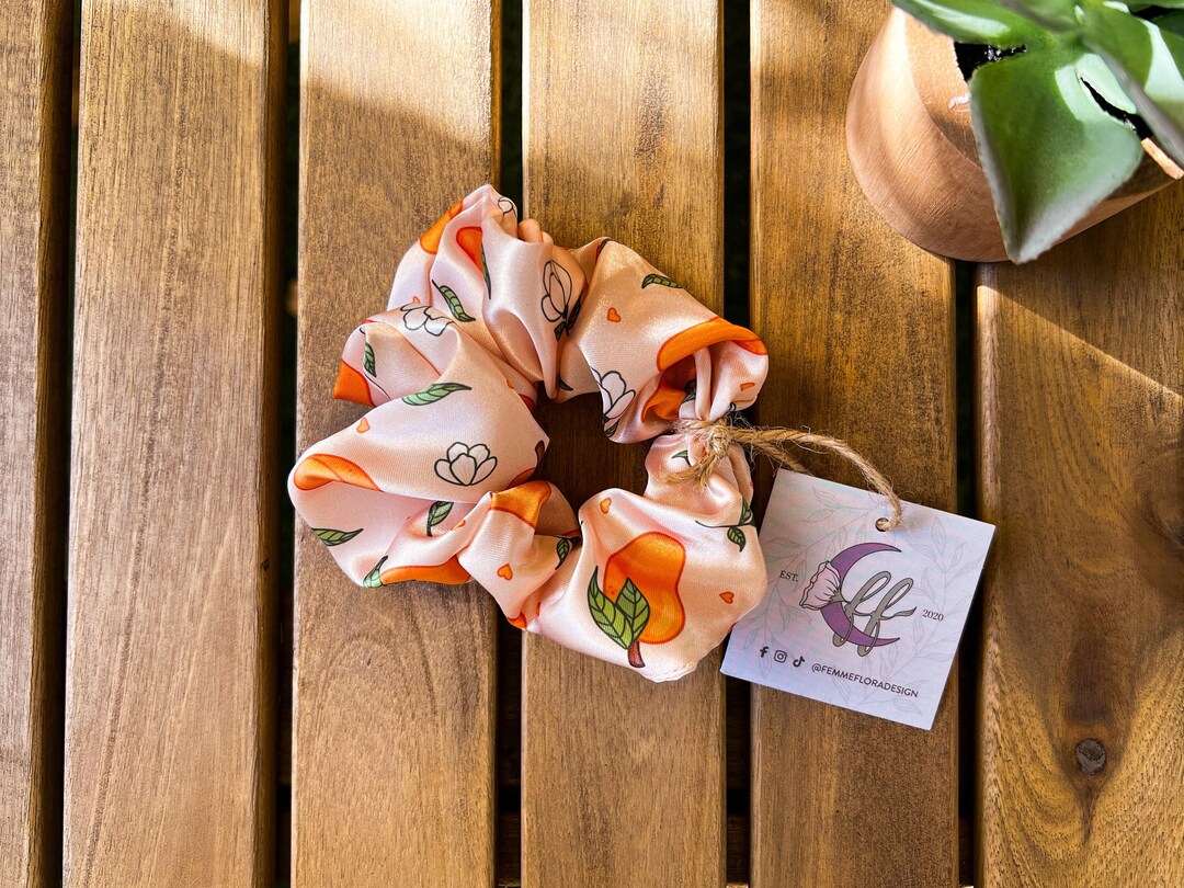 Filipino Mango Sampagita Cute, Pastel Satin Hair Tie Scrunchie for Hair ...