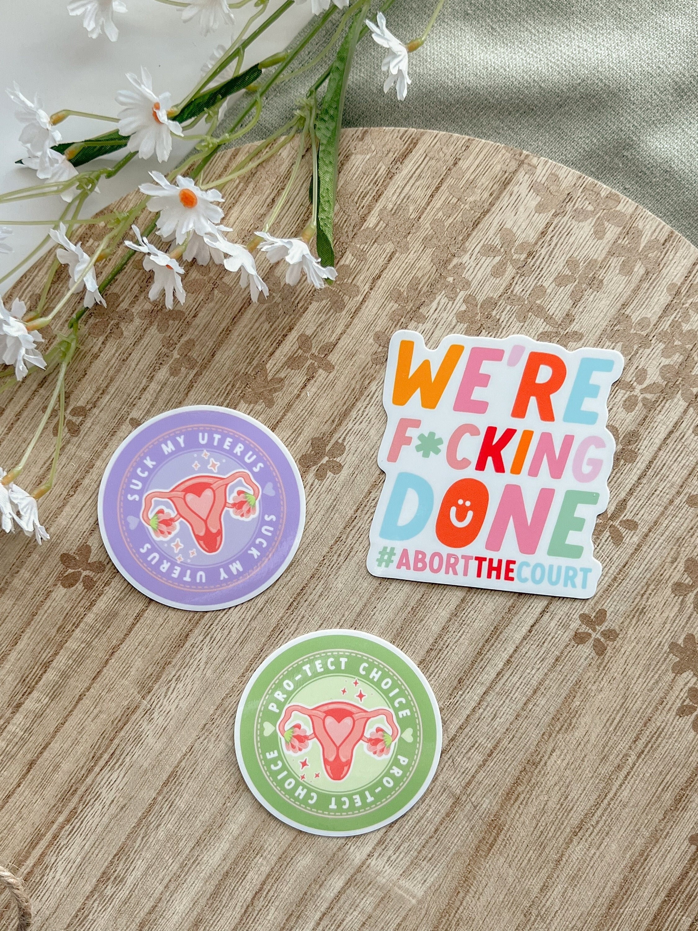 Cute, Pastel Pro-choice Vinyl Stickers for Abortion Rights Funds for ...