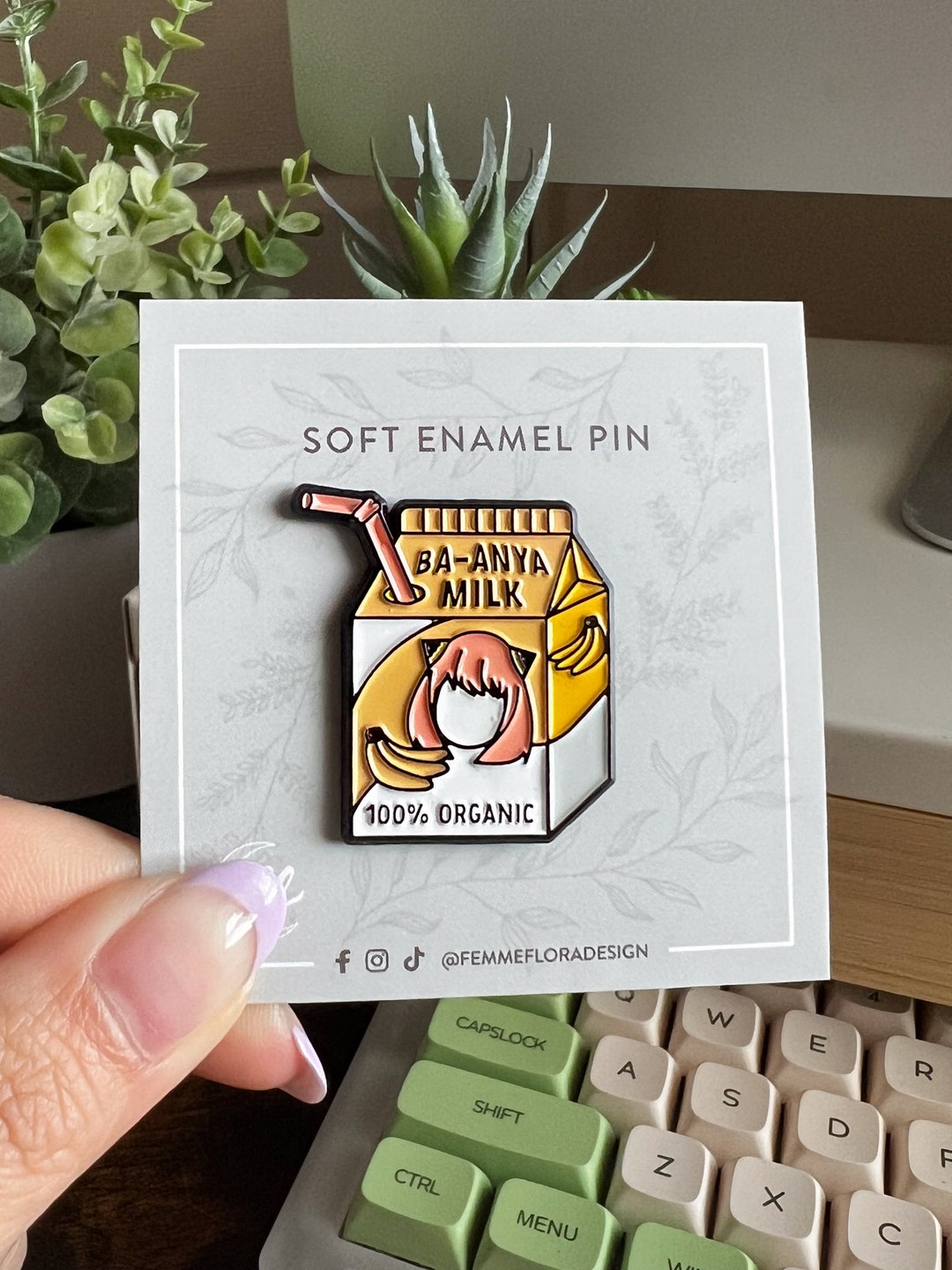 Ba-anya Milk Cute, Pastel SXF Soft Enamel Anime Pin - Etsy