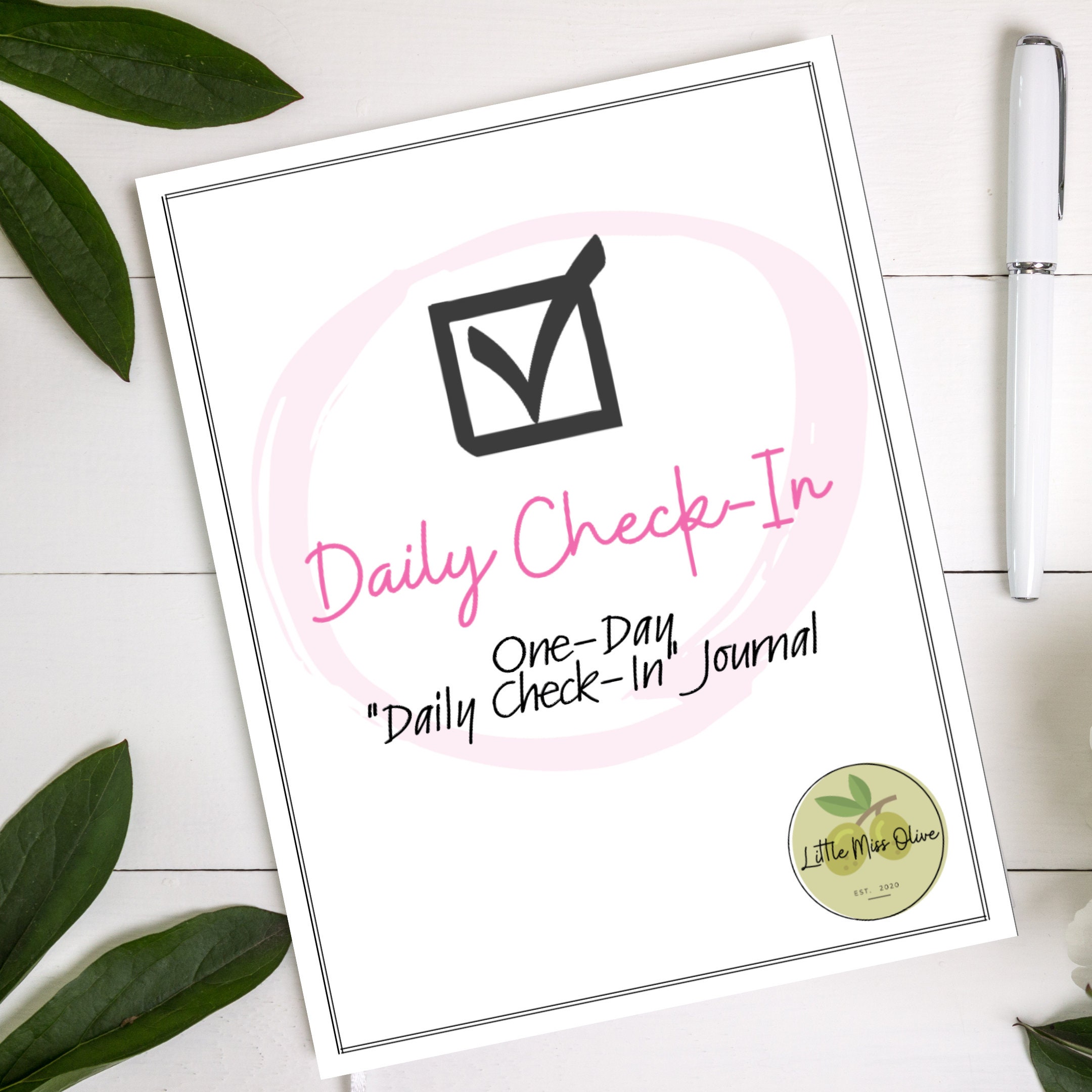 Daily Check-in: A One-day Journal - Etsy
