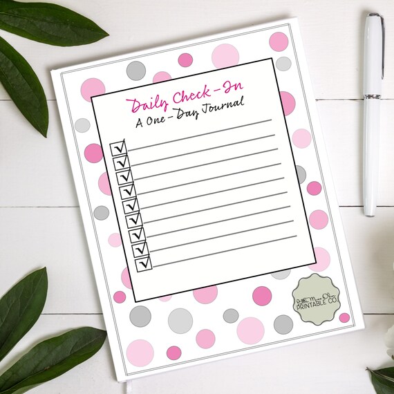 Daily Check-In: A One-Day Journal | Etsy