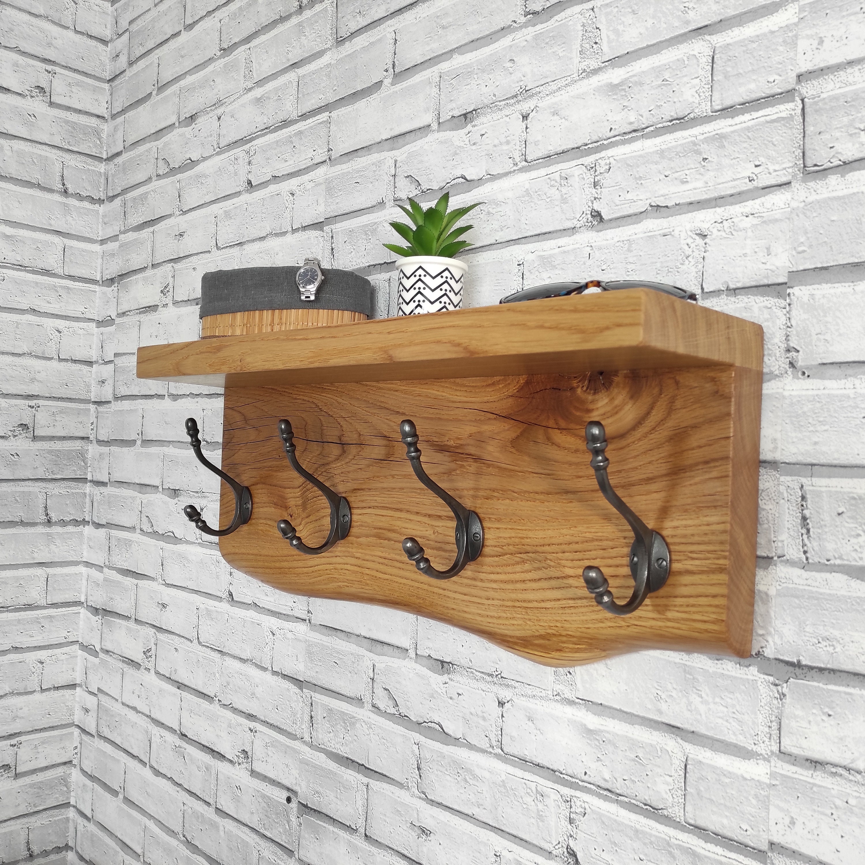 Farmhouse Coat Rack With Shelf Made From Quality Character | Etsy UK