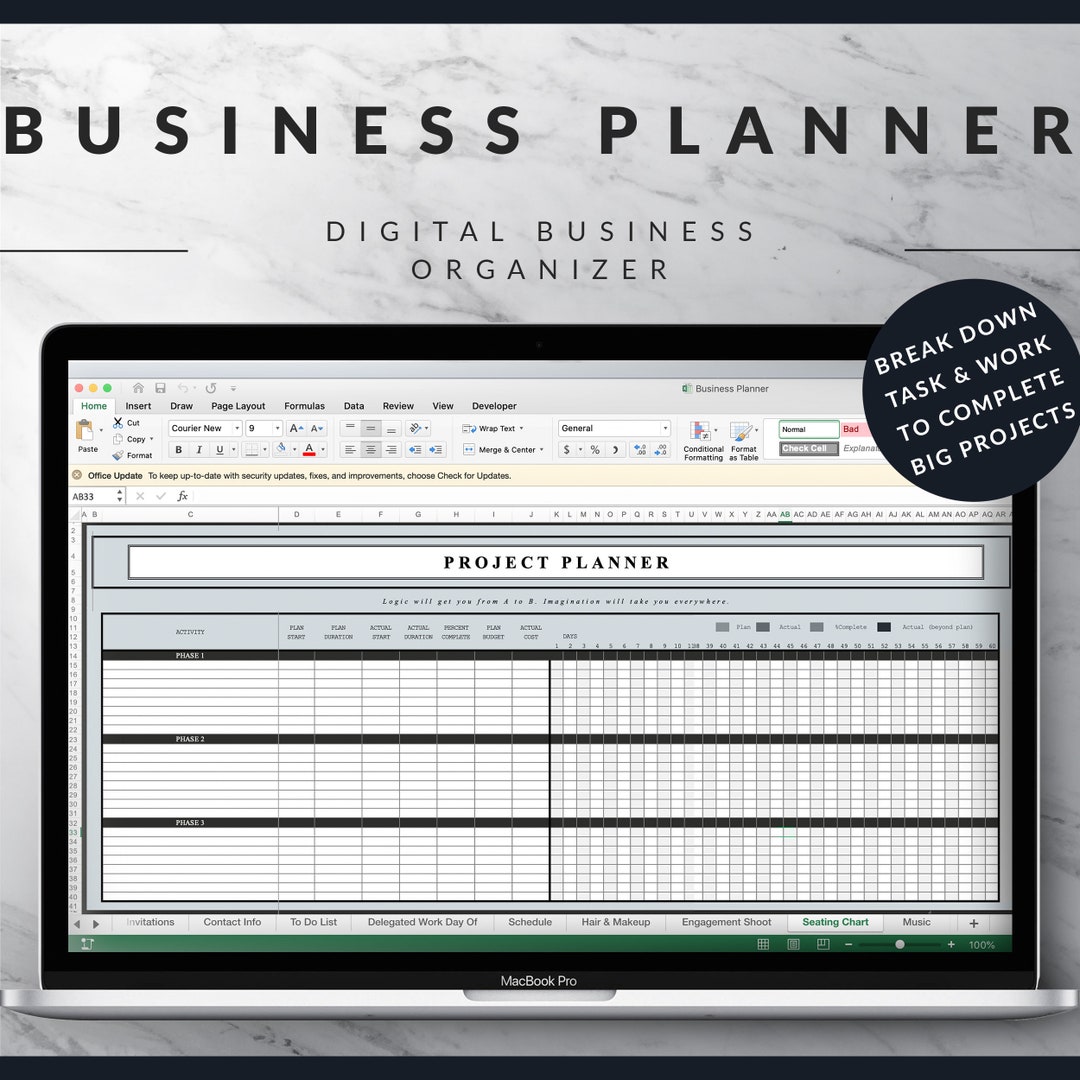 Business Planner · Digital Small Business Organizer · Light Blue ...