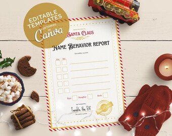 Elf Report Card Printable Elf Warning Letter Christmas North Pole Mail ...