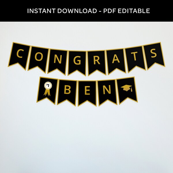 Congratulations Banner Printable - Etsy