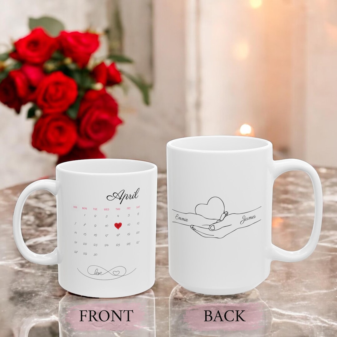 Personalized Calendar Mug, Calendar Personalized Coffee Mug, Custom Mug ...