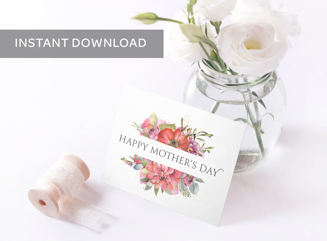 PRINTABLE Mother's Day Card - Happy Mother's Day Card - Greeting Card ...