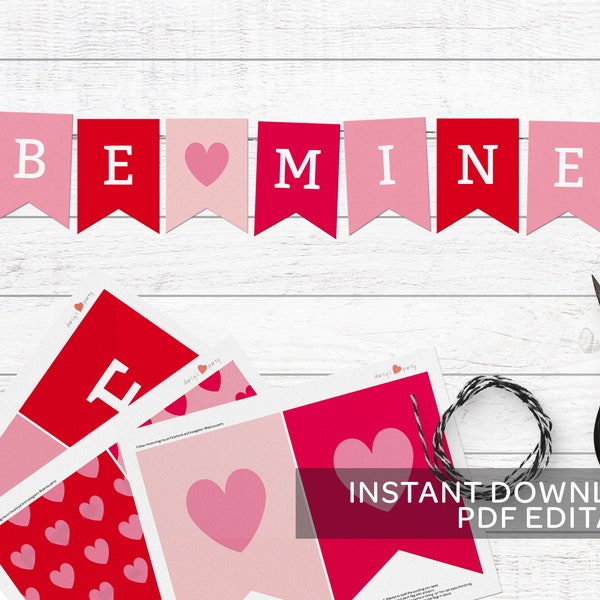 Valentine Bunting - Etsy