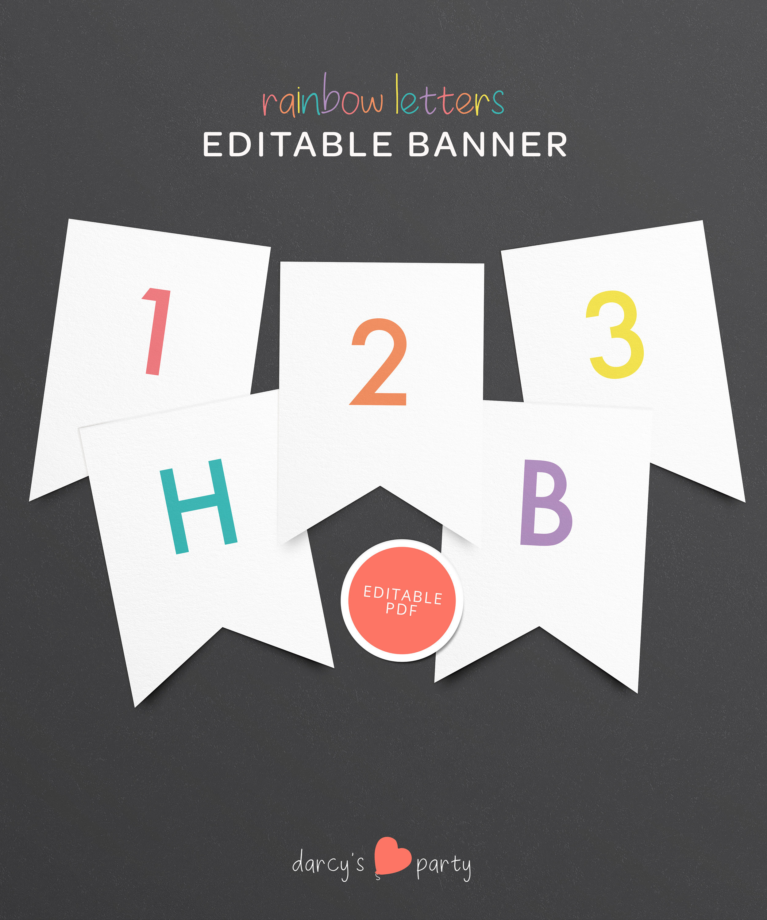 Rainbow Bannerbirthday Banner Rainbow Bunting Drive by | Etsy