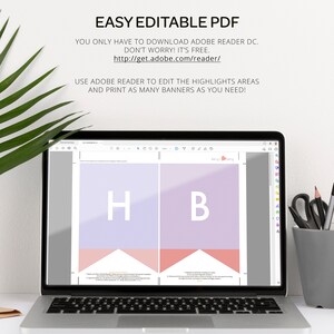 EDITABLE Printable Banner, Multi-coloured Happy Birthday Banner, Kids ...