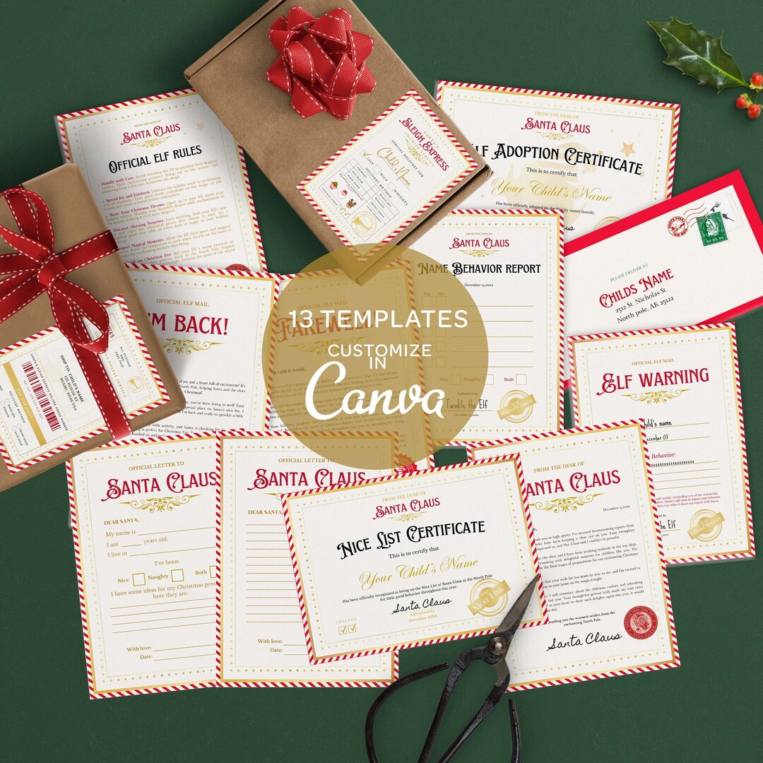 Elf Letter to Santa Printable Elf Printable Bundle Welcome Letter ...