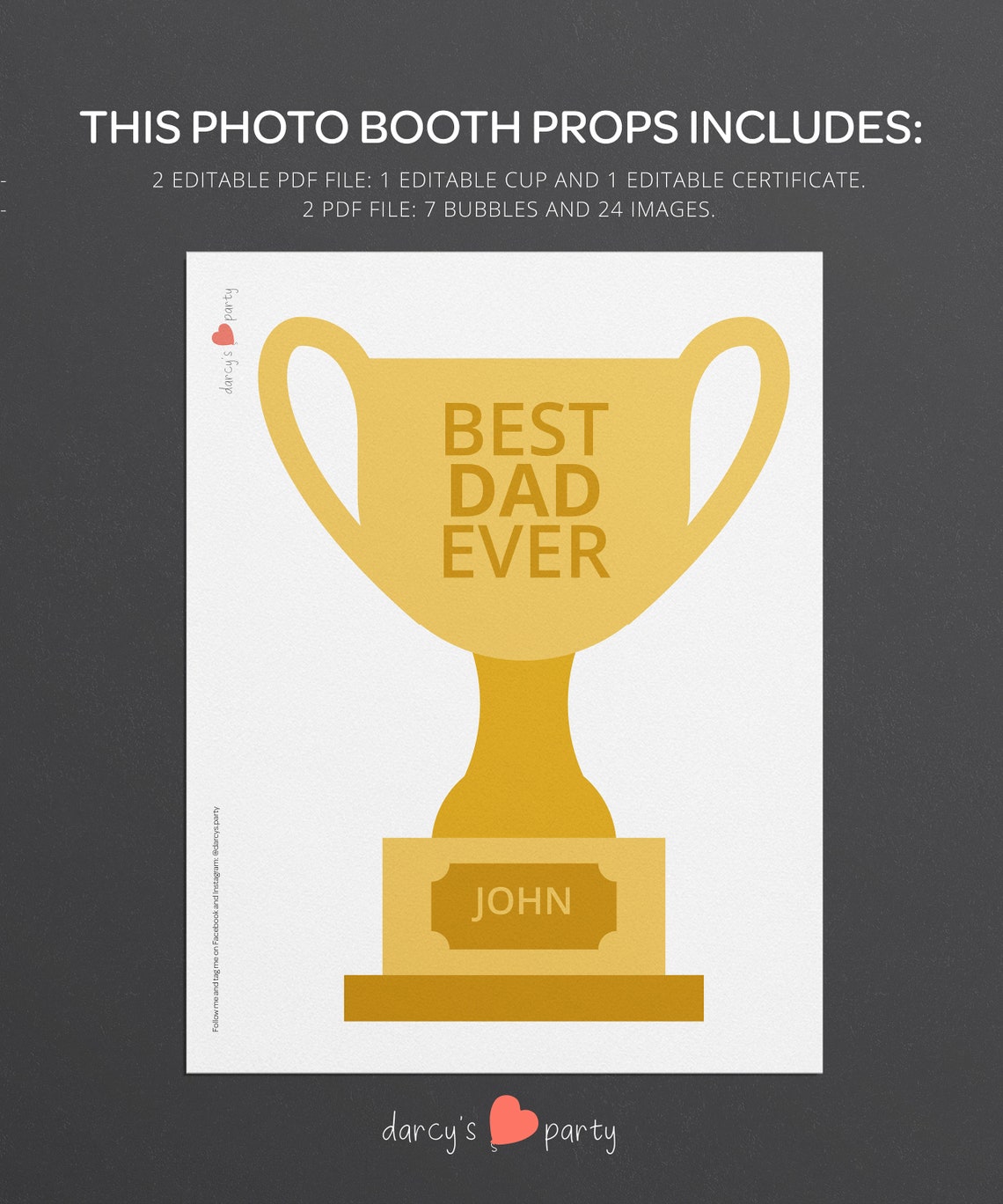 Printable Father's Day Photo Booth Props Father's Day - Etsy