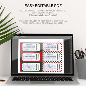 EDITABLE Christmas Coupon Book, Christmas Coupon Template,printable ...