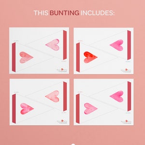 Hearts Banner, Love Banner, Mothers Day Bunting Garland, Mother's Day ...