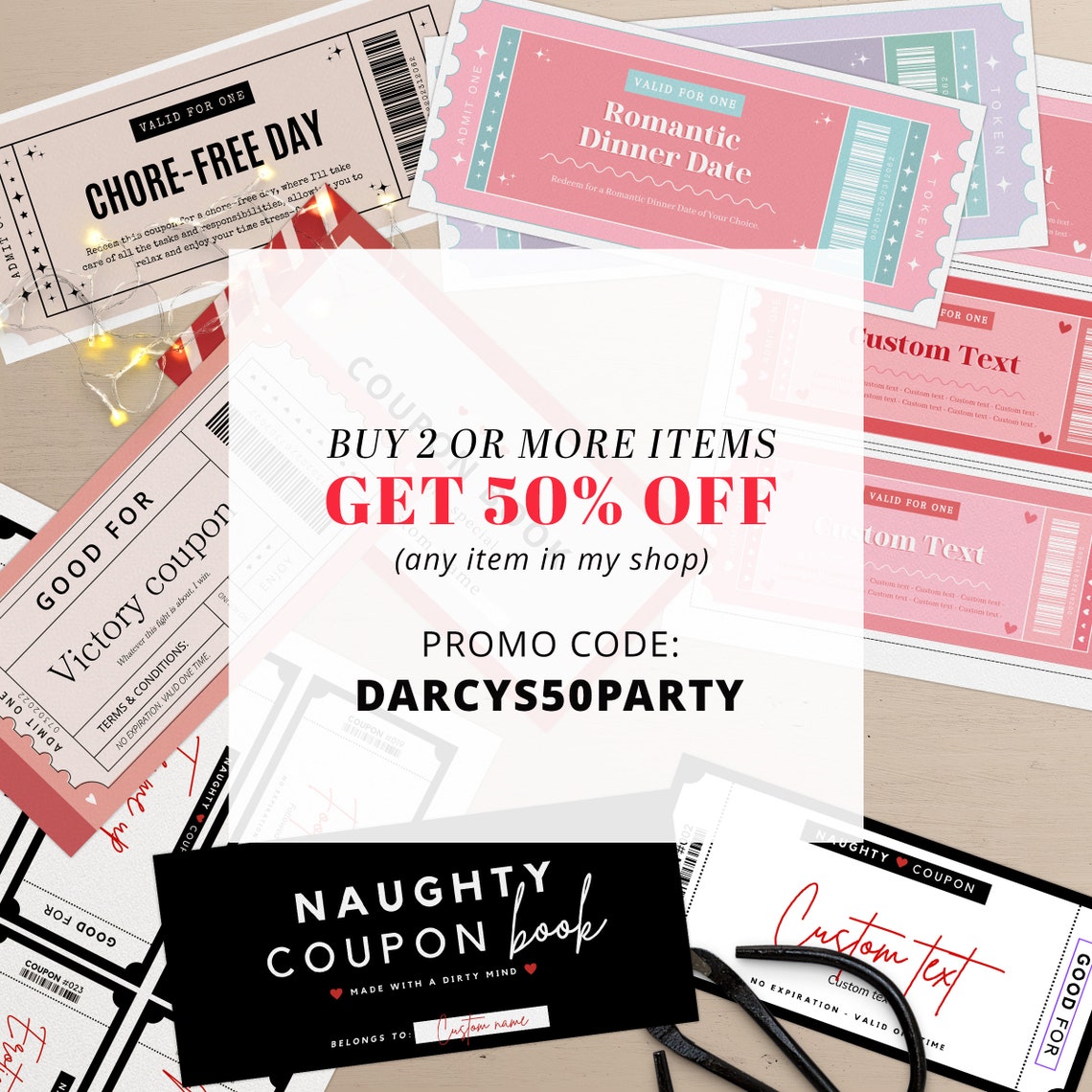 Birthday Coupon Book, Love Coupon Book, Coupon Book for Her, Coupon ...