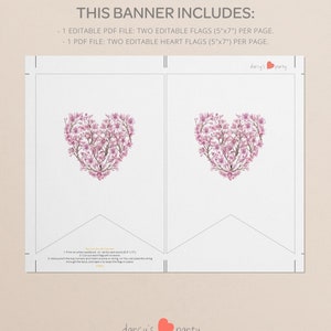 Hearts Banner, Love Bunting Garland, Mother's Day Decorations ...