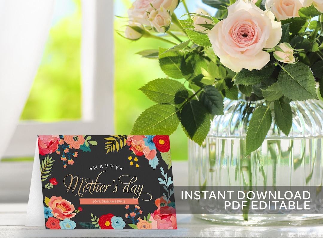 PRINTABLE Mother's Day Card - Happy Mother's Day Card - Greeting Card ...
