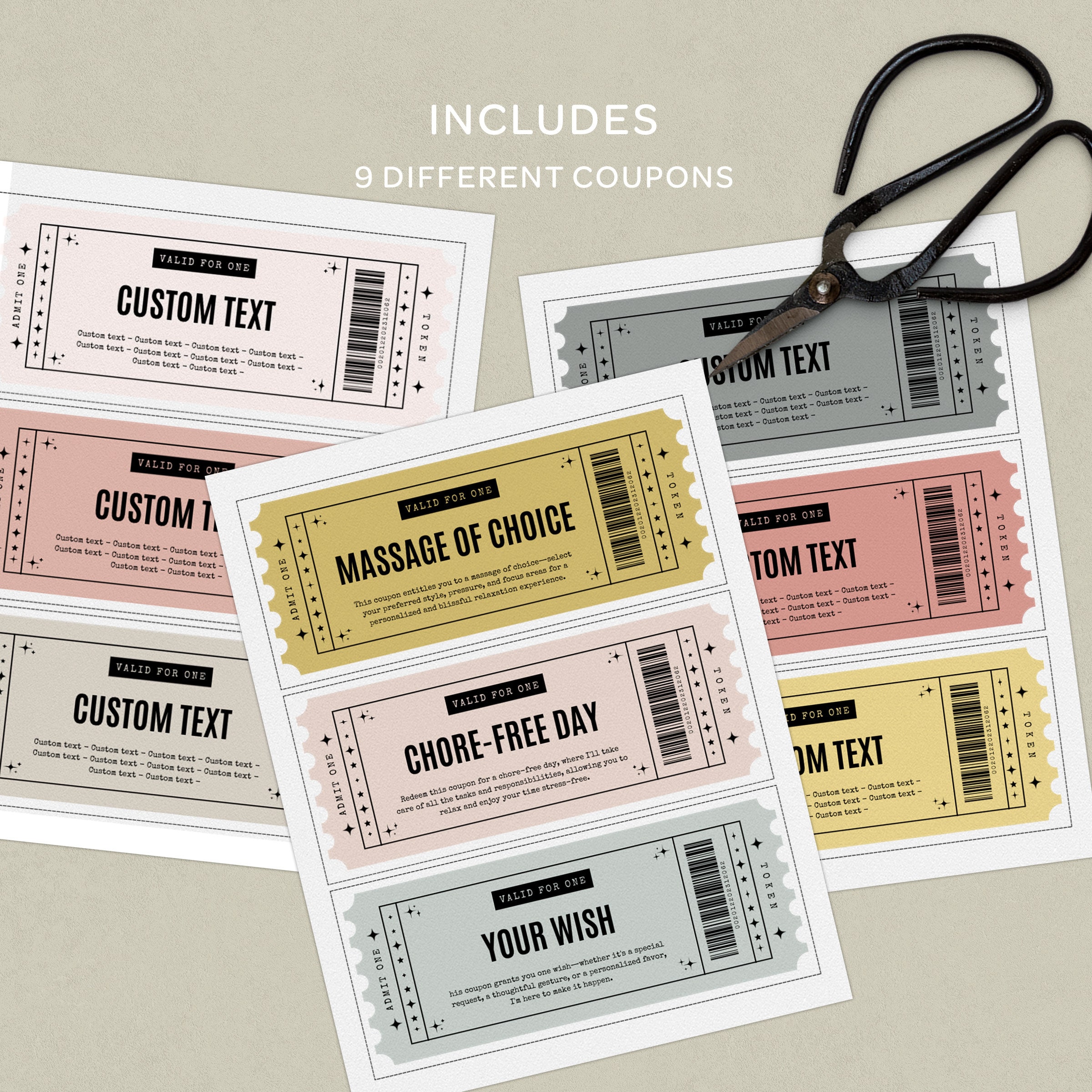 Coupon Book Template, Love Coupon Book, Anniversary Coupon Book ...