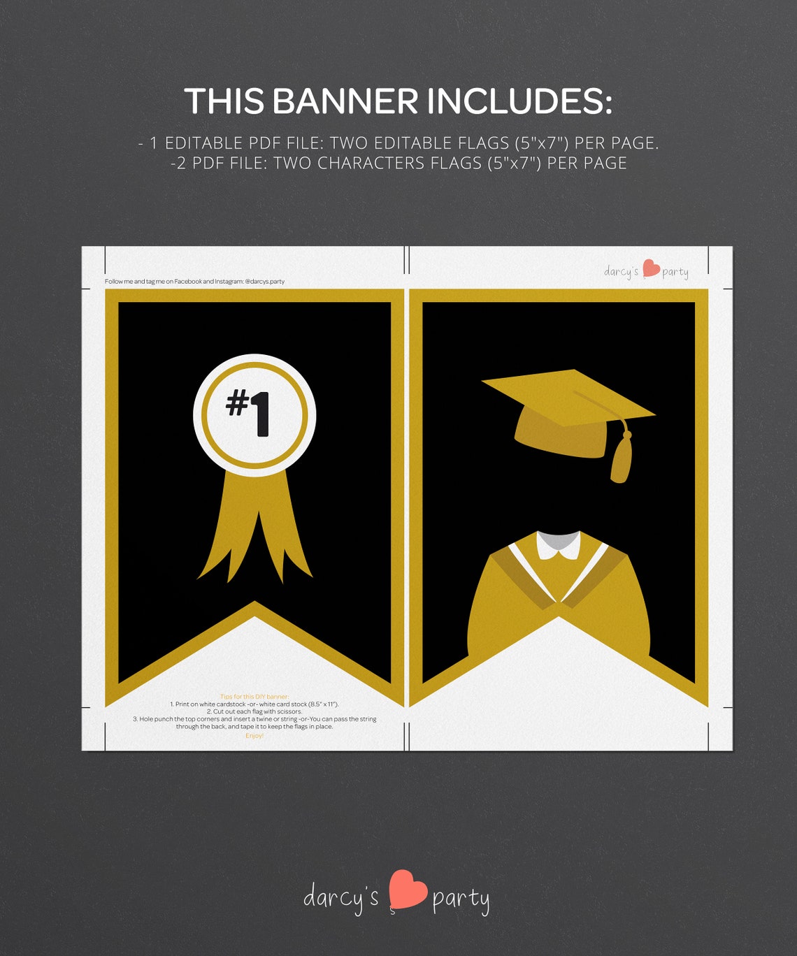 Congratulations Banner Graduation Banner Printable EDITABLE | Etsy