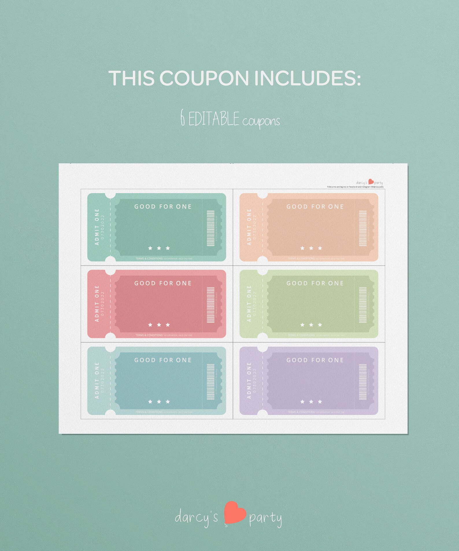 Coupon Book Template Birthday Love Coupon Book Printable - Etsy