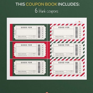EDITABLE Christmas Coupon Book, Christmas Coupon Template,printable ...