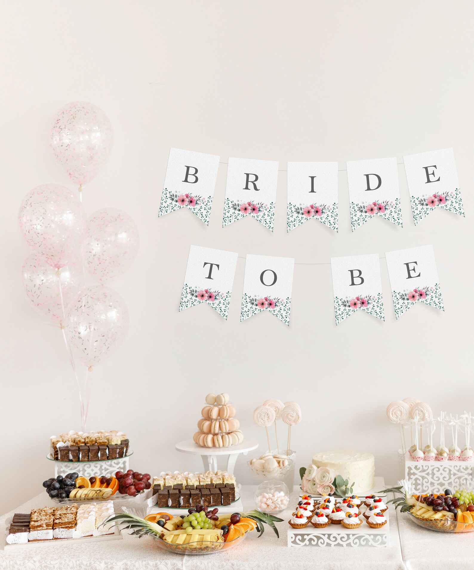 Printable Happy Birthday Banner Floral Birthday Decoration - Etsy