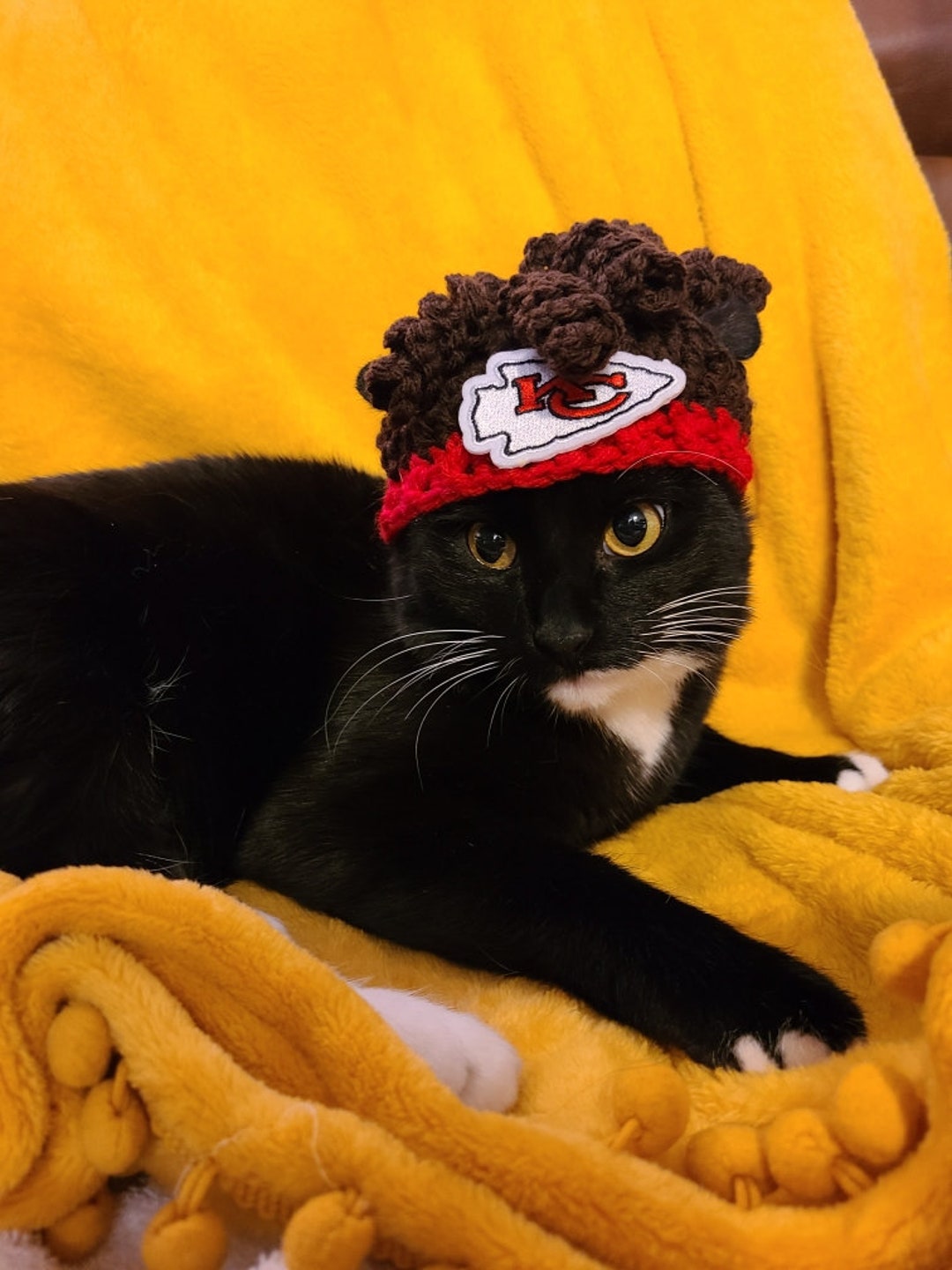 Cat Hat/mahomes Cat Hat/cat Beanie/football Cat Hat/football Cat Beanie ...