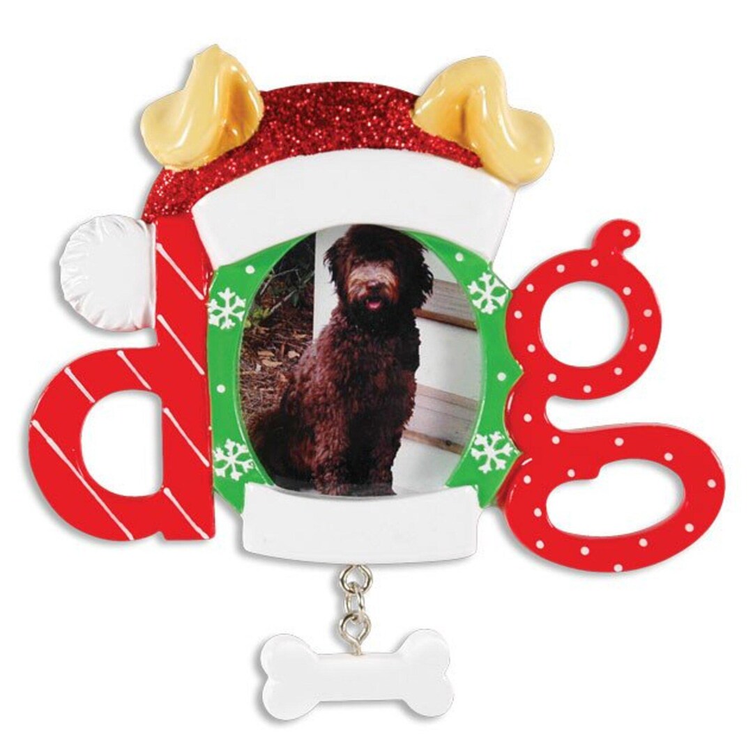 My First Pet Puppy Dog Picture Photo Frame Personalized Christmas Tree ...