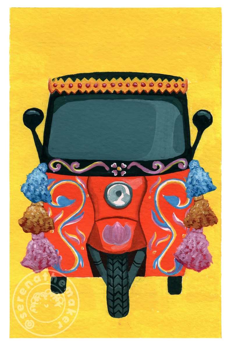 Instant Download Auto Rickshaw Painting Wall Art - Etsy