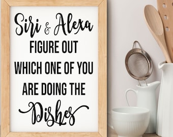 Kitchen Prints Alexa Do the Dishes Kitchen Print Food - Etsy