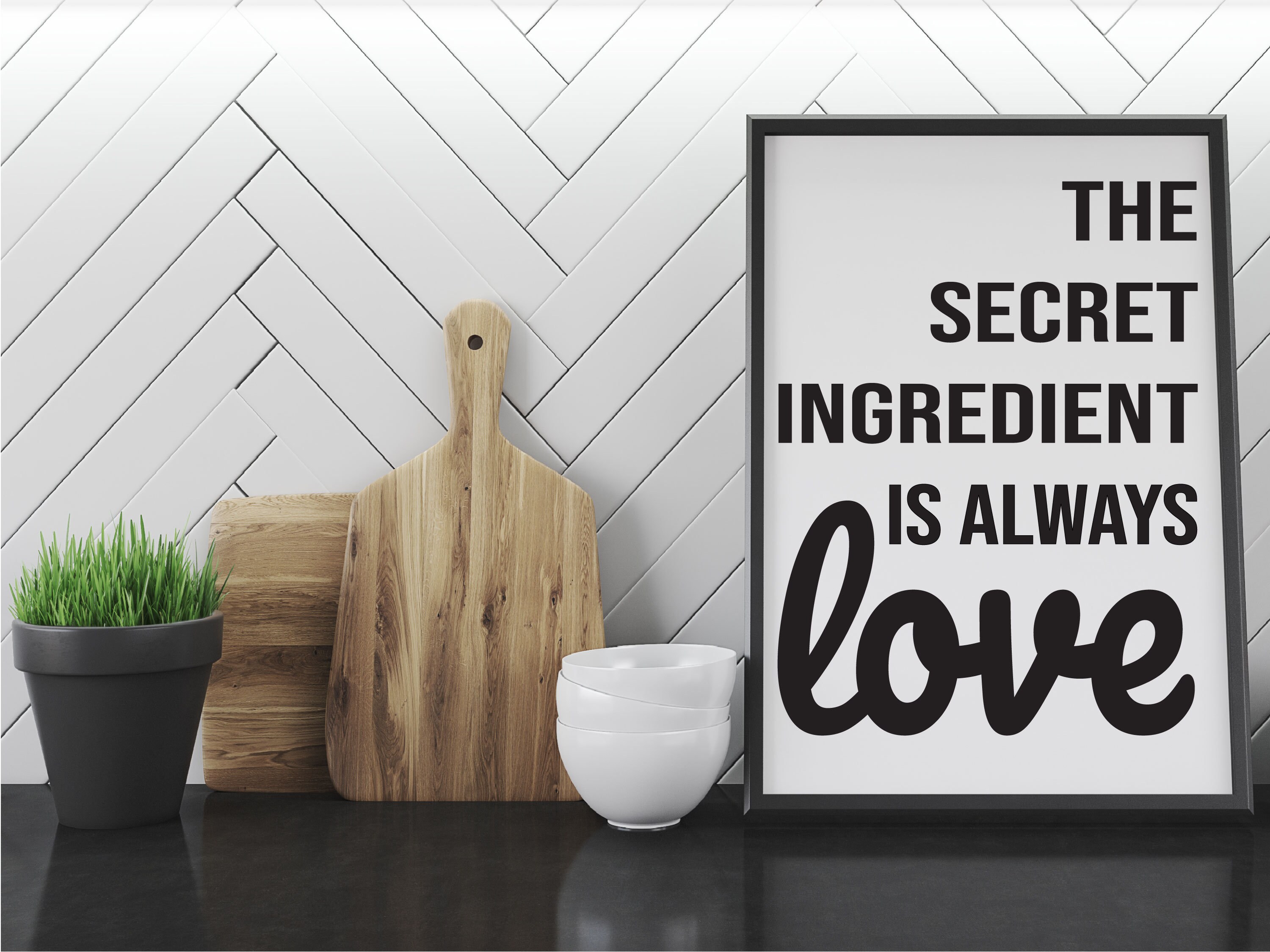 The Secret Ingredient is Always Love Printable Kitchen Sign | Cute ...
