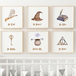 Wizard Poster, Wizard Print, Wizarding Nursery Decor, Nursery Neutral ...