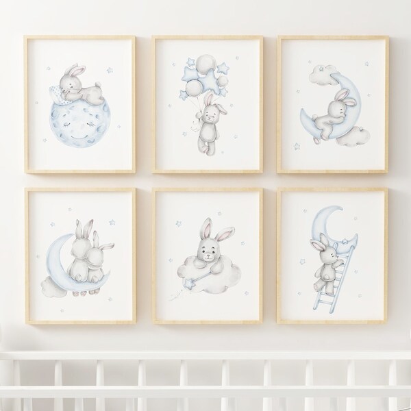 Bunny Nursery Art - Etsy