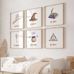 Wizard Poster, Wizard Print, Wizarding Nursery Decor, Nursery Neutral ...