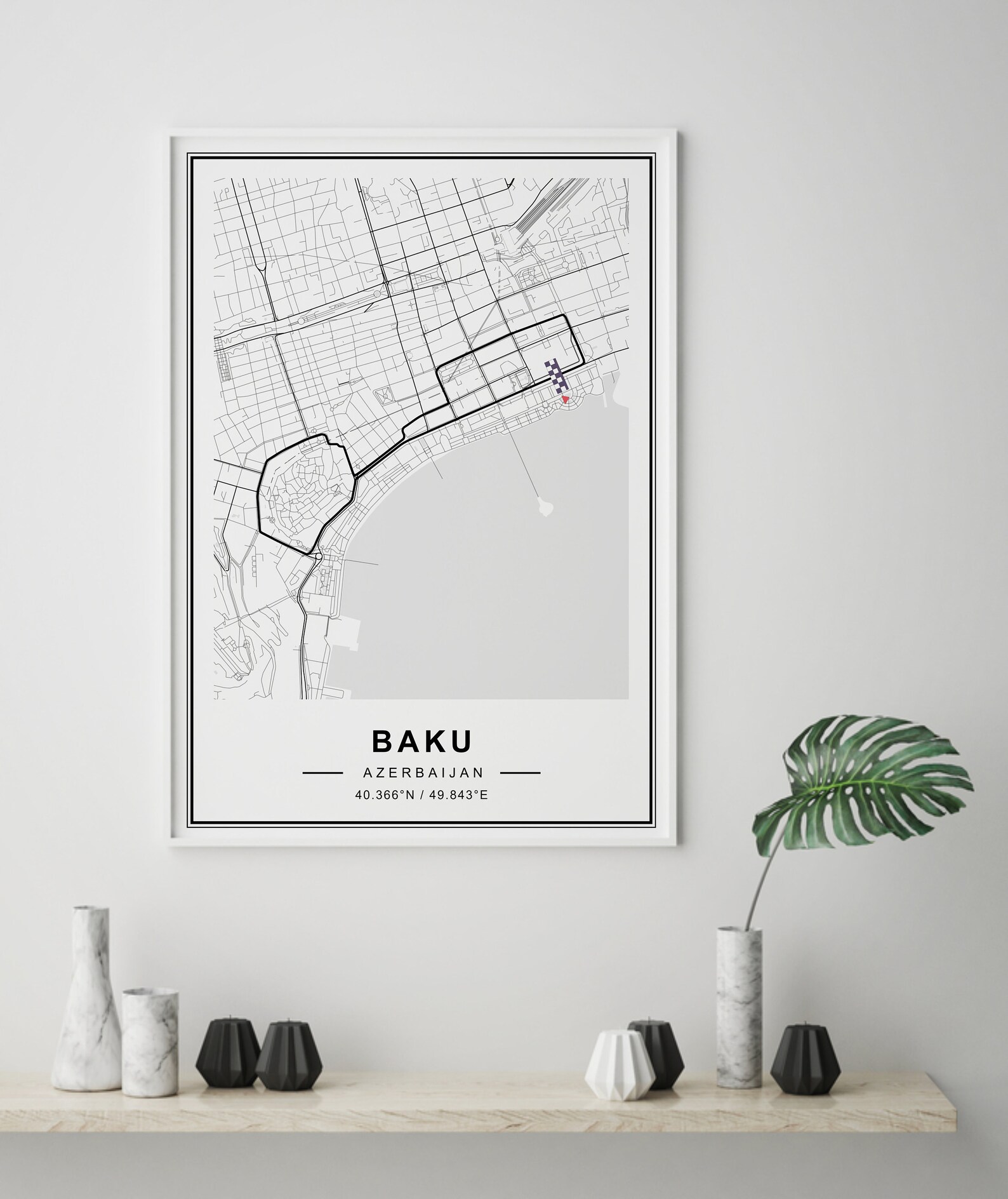 Formula 1 Baku Circuit Print Circuit Download Formula1 | Etsy