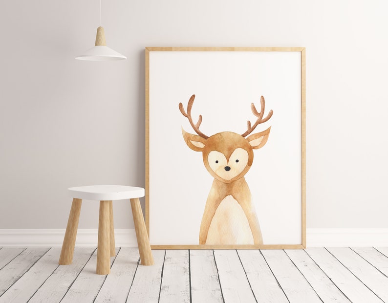 Forest Animals Poster Woodland Nursery Artwoodland Animals - Etsy