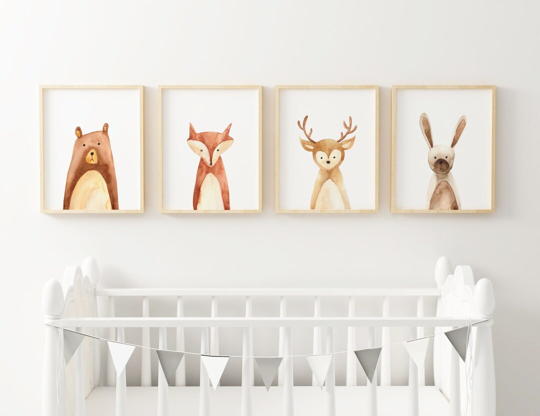 Forest Animals Poster, Woodland Nursery Art,woodland Animals Print Set ...