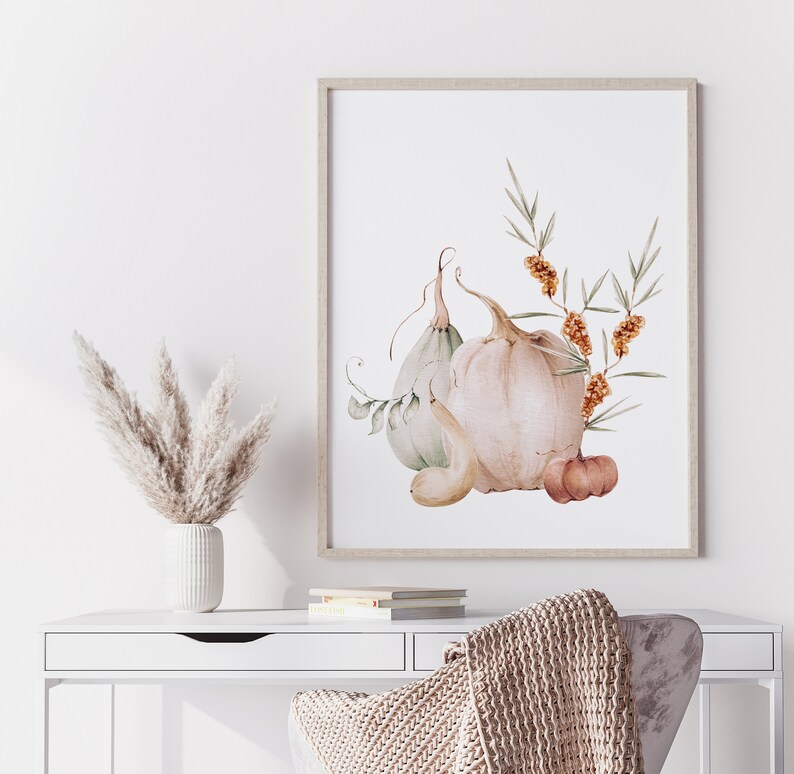 Set of 3 Pumpkin Poster Fall Printable Wall Art Pumpkin - Etsy