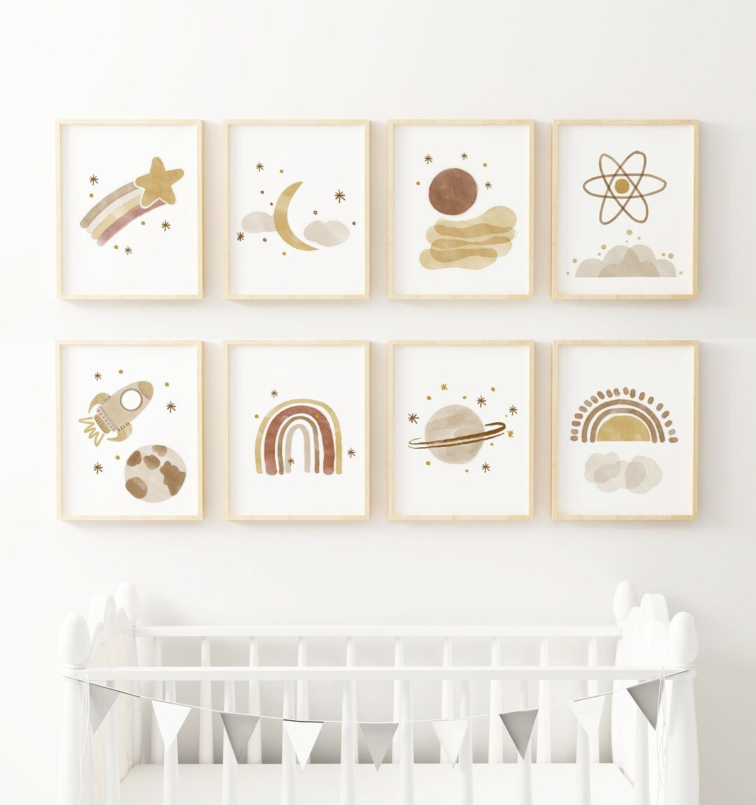 Gender Neutral Nursery Room Decor, Neutral Nursery Print, Space Print ...