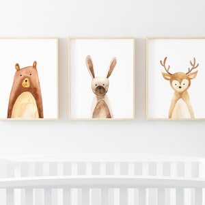 Forest Animals Poster, Woodland Nursery Art,woodland Animals Print Set ...