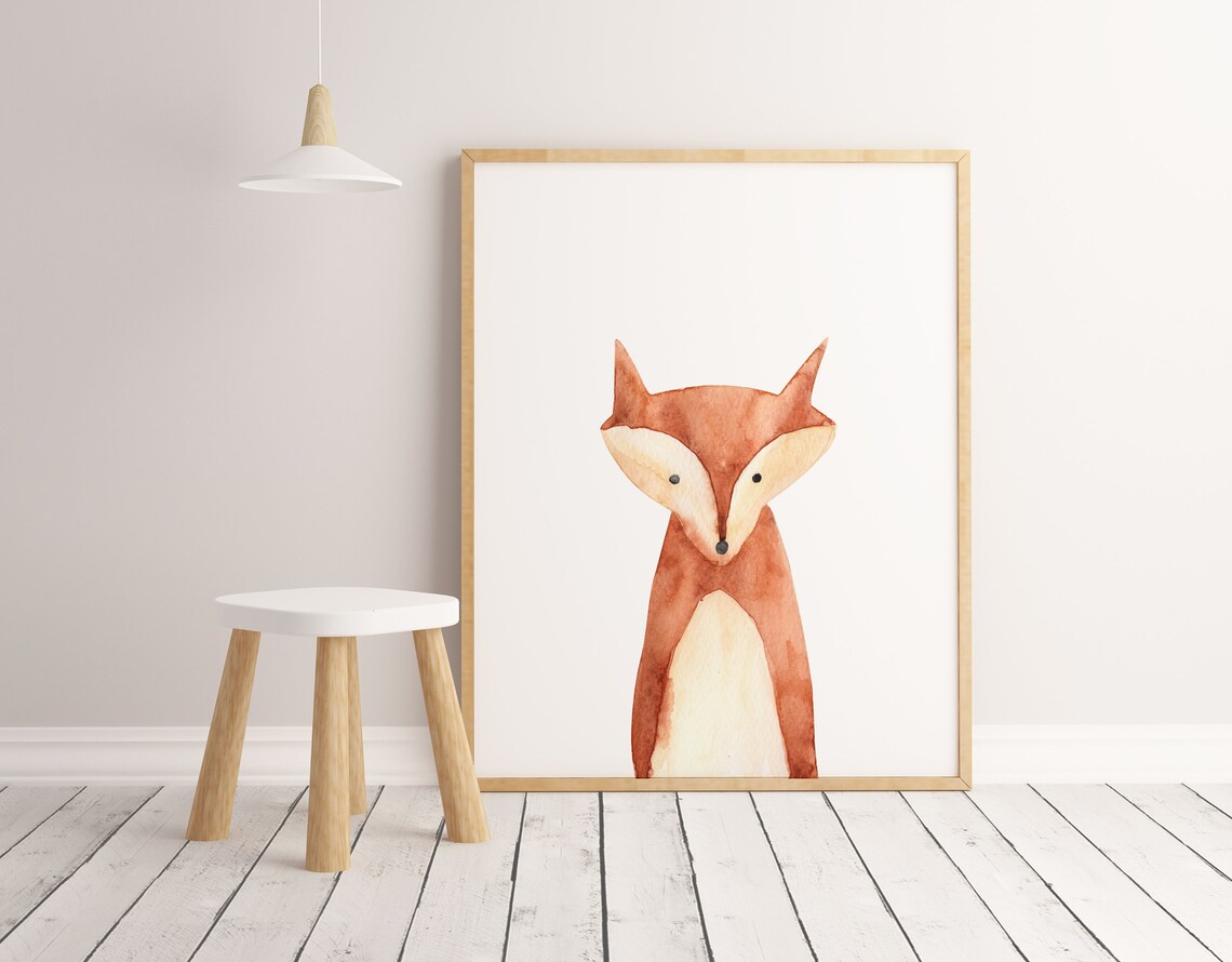 Forest Animals Poster Woodland Nursery Artwoodland Animals - Etsy