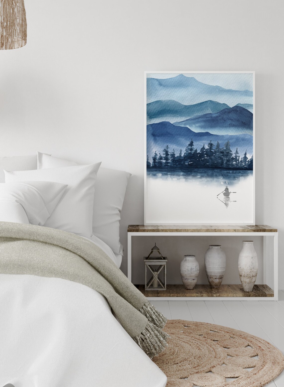 Blue Mountain Print Nature Wall Art Misty Mountain Print - Etsy