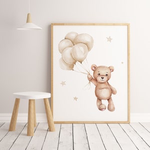 Teddy Bear Print,bear Nursery Decor,baby Boy Print,new Baby Printable ...