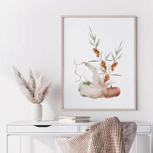 Set of 3 Pumpkin Poster, Fall Printable Wall Art, Pumpkin Print Set ...