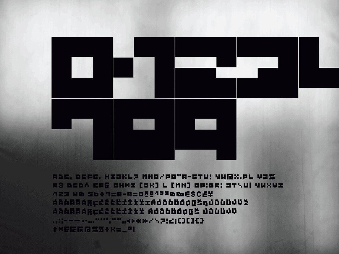 BAJT Pixel Font, Bitmap Font, Geometric Minimal Alphabet, Video Game ...